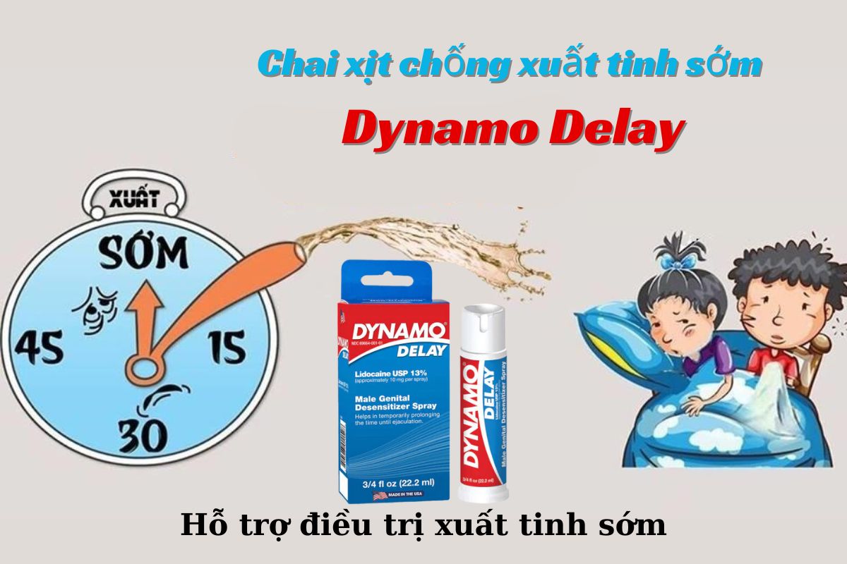 Chai xịt chống xuất tinh sớm Dynamo Delay - Kéo dài thời gian quan hệ
